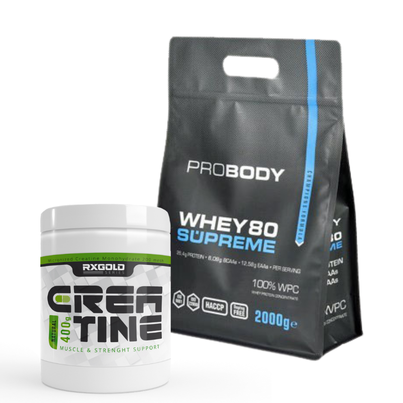 Probody Whey 80 Supreme Protein 2 kg + RX Gold Micronized Creatine ...
